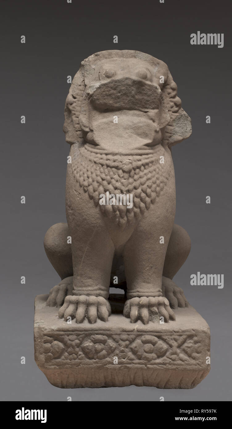 Lion, 1100s. Cambodia, Khmer, Angkorean period (877-1431). Stone ...