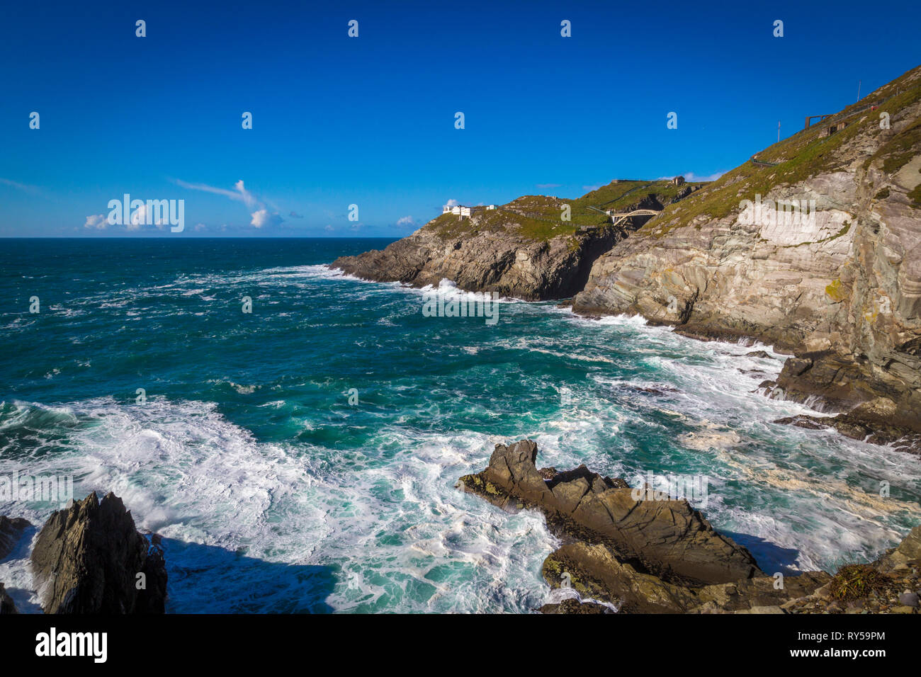Mizen Head Cliffs and Lighthouse Museum Stock Photo - Alamy