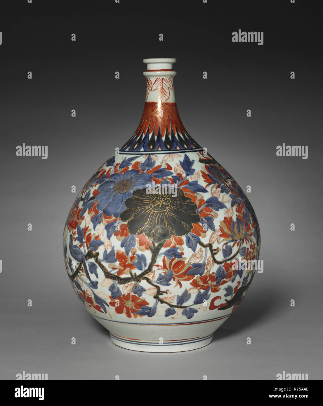 Porcelain with underglaze blue and overglaze enamels hi-res stock ...