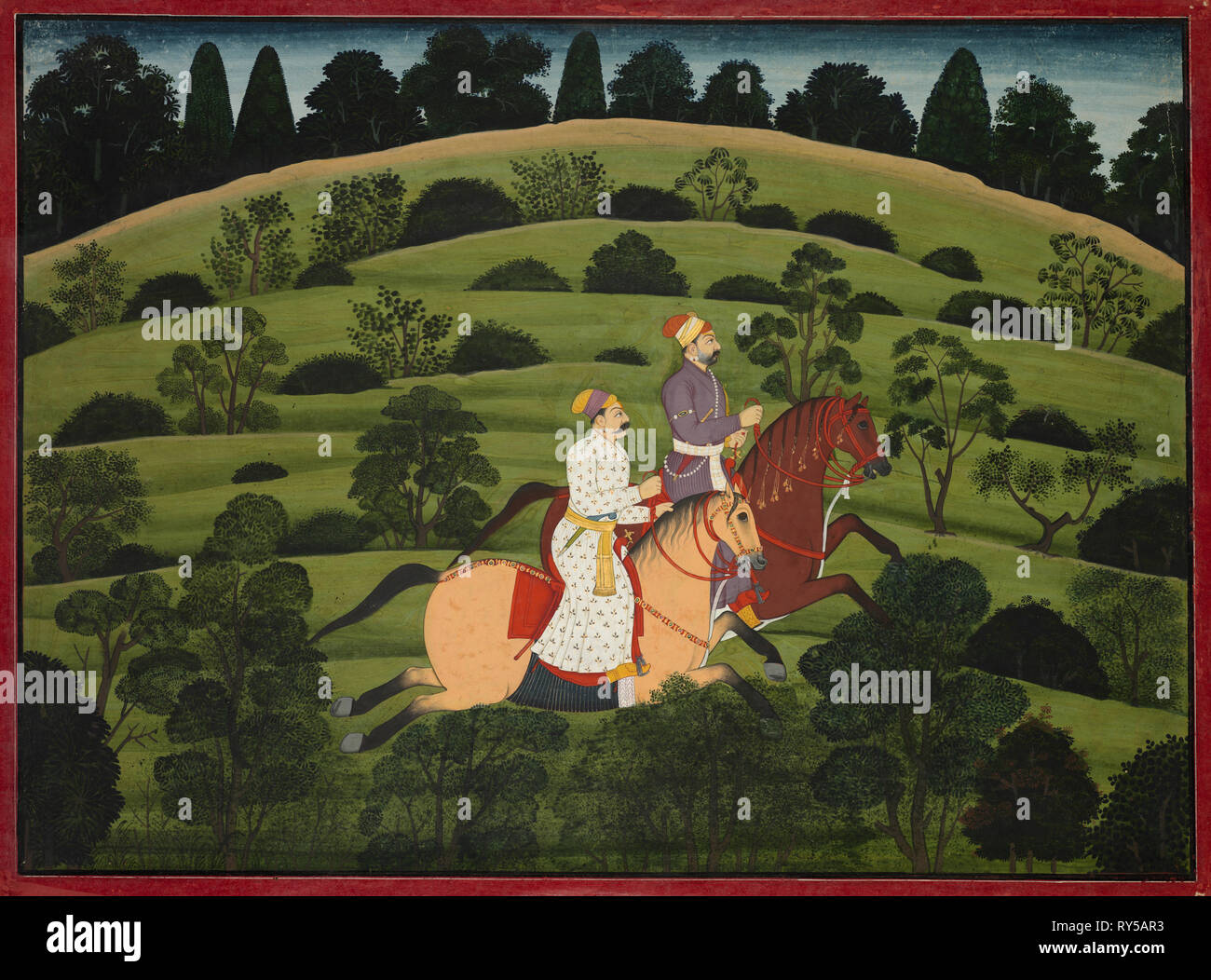 Akrura Rides Toward Dwarka, page from the large Basohli Bhagavata ...