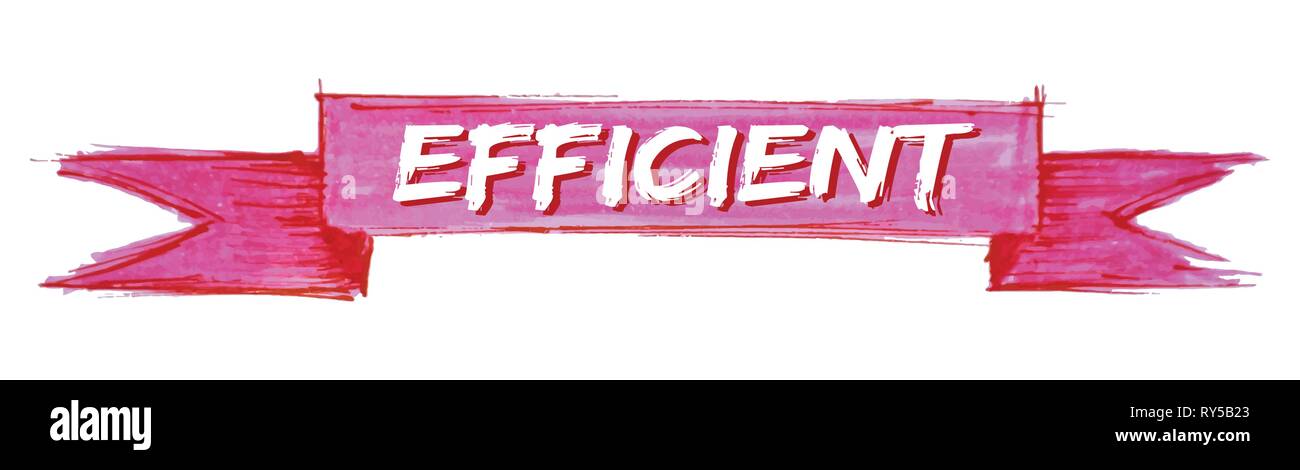 efficient hand painted ribbon sign Stock Vector Image & Art - Alamy