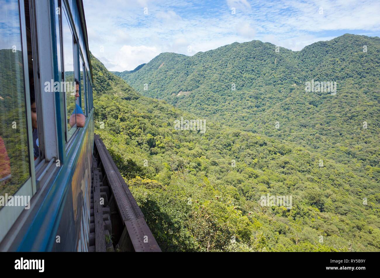 Brazil, Parana, Curitiba, the Serra Verde Express train to the port of ...