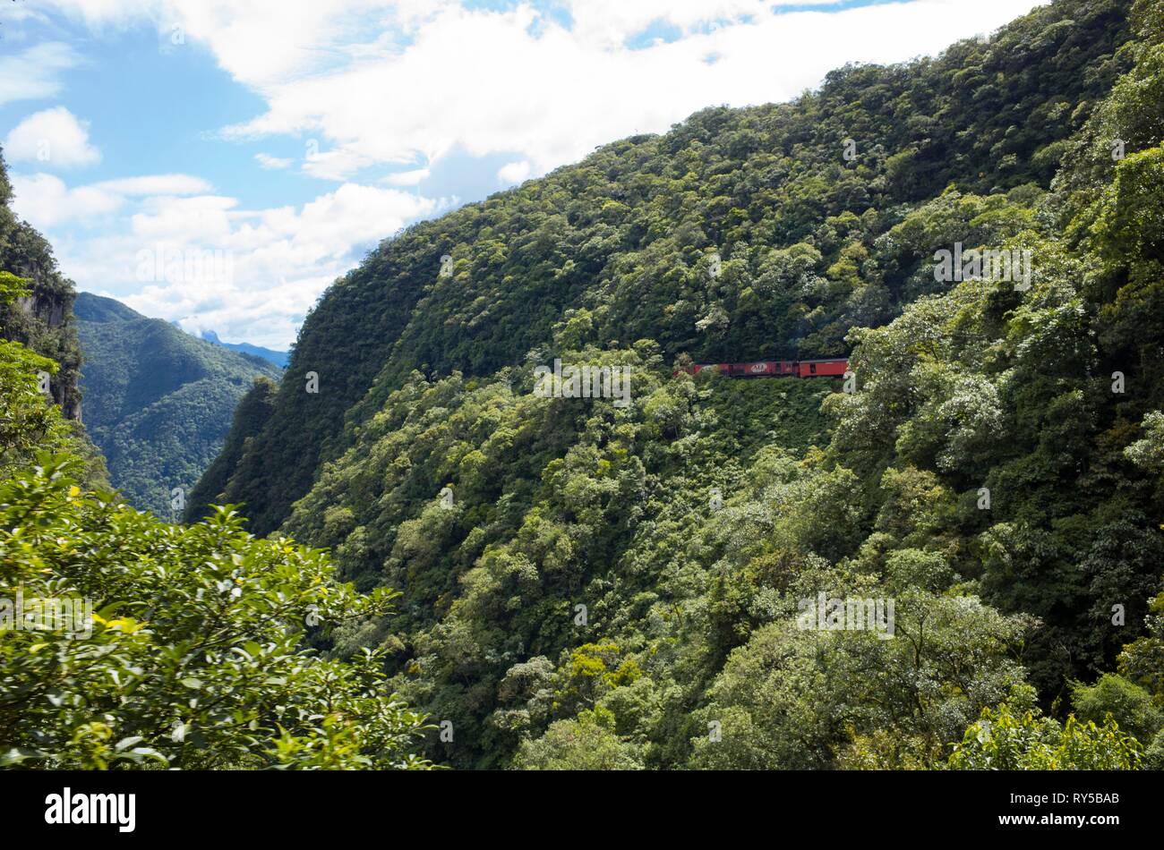 Brazil, Parana, Curitiba, the Serra Verde Express train to the port of ...