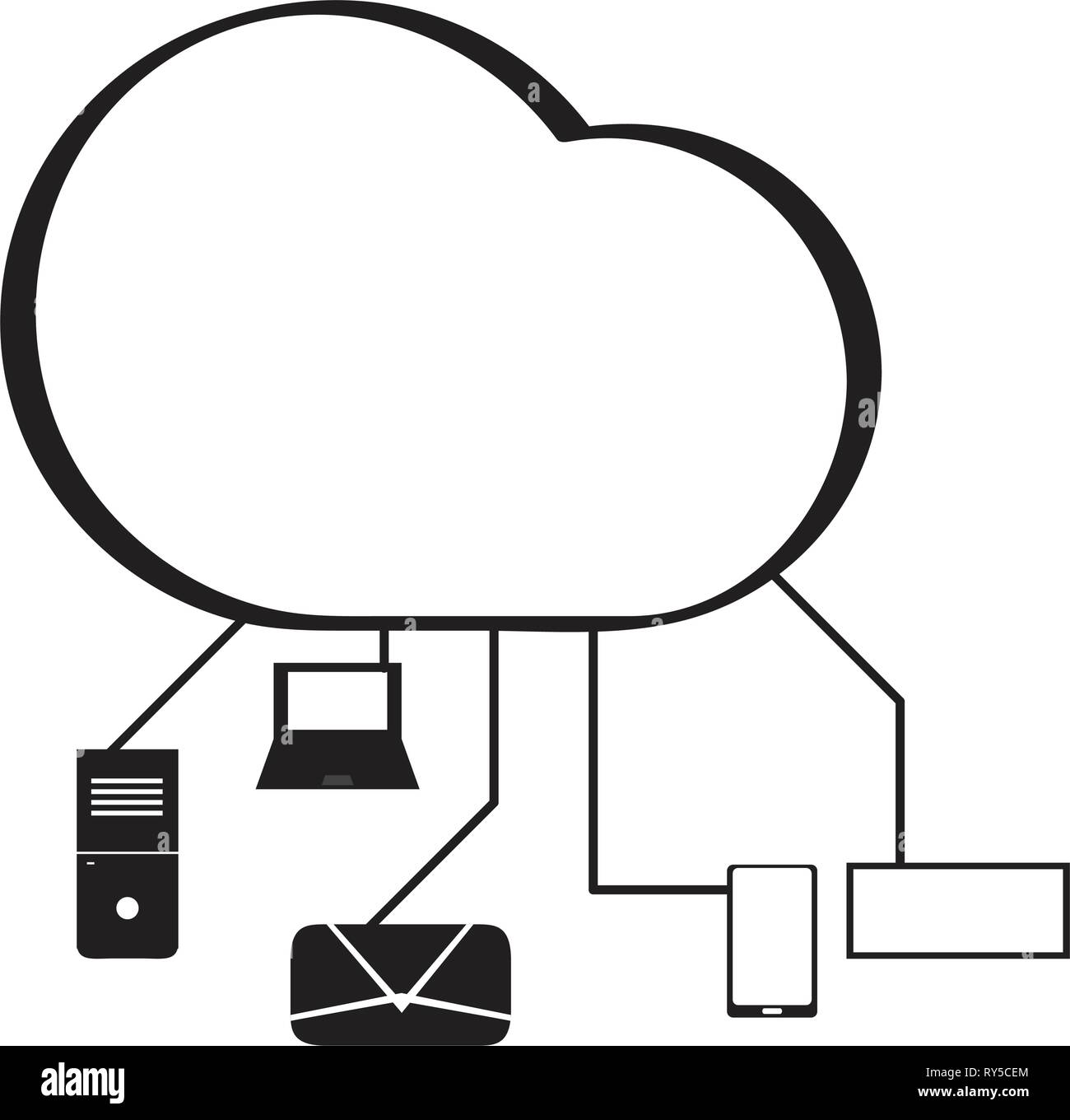 Cloud computing icon Stock Vector Image & Art - Alamy