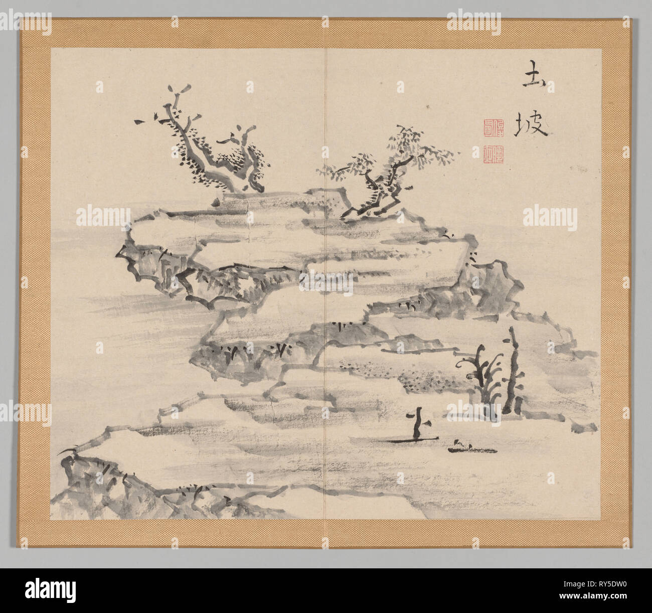 Double Album of Landscape Studies after Ikeno Taiga, Volume 1 (leaf 21 ...