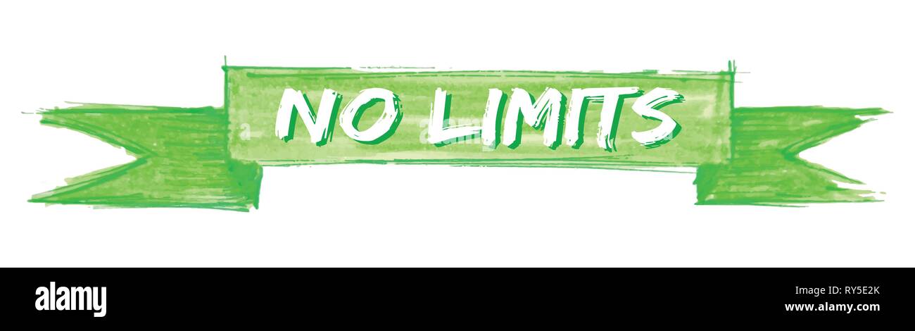 no limits hand painted ribbon sign Stock Vector Image & Art - Alamy