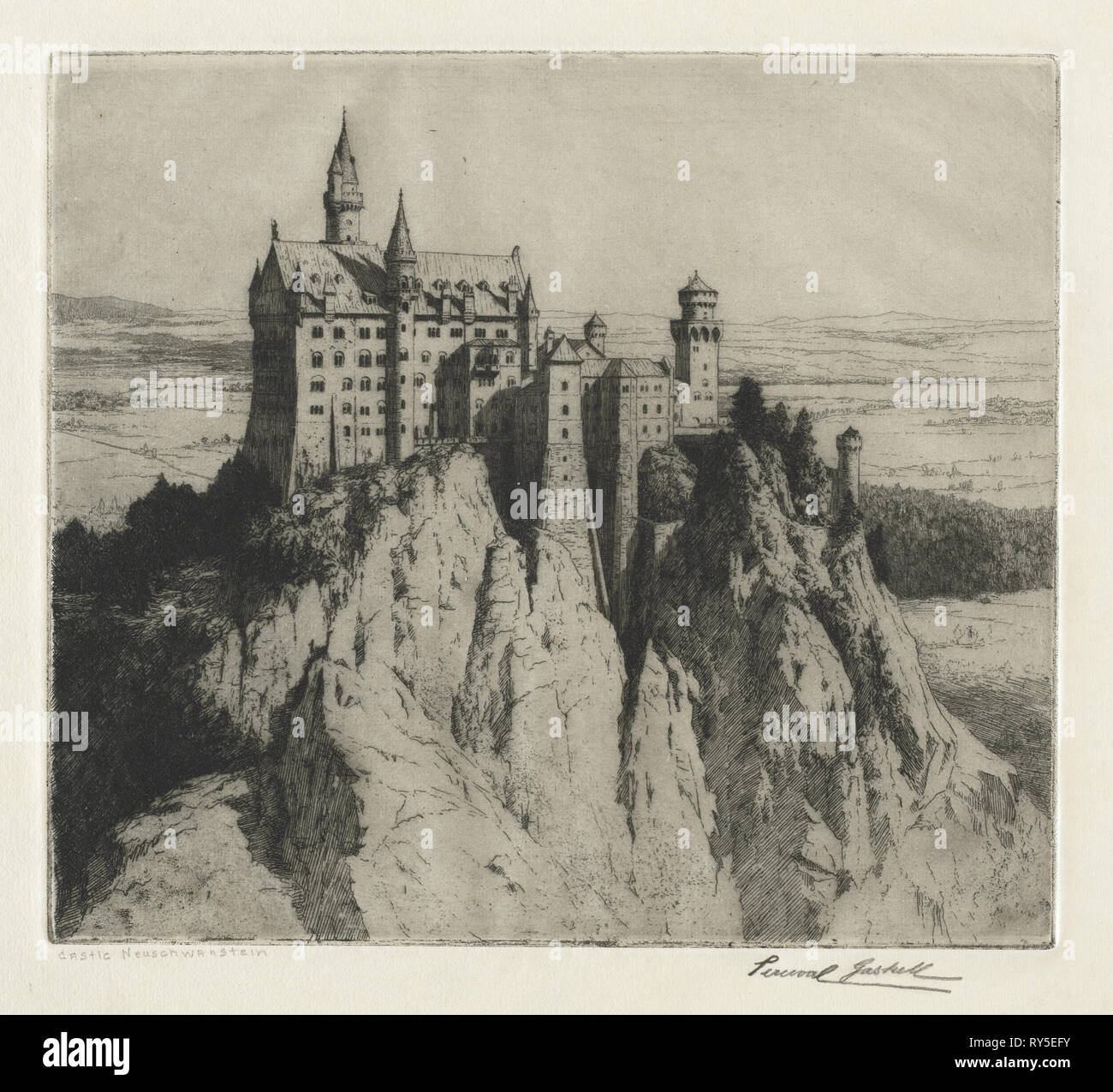 Castle Neuschwanstein, late 1800s-early 1900s. George Percival Gaskell ...