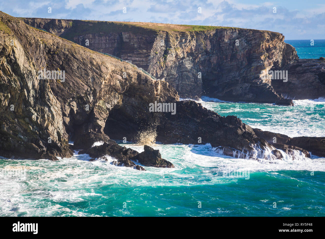 Mizen Head Cliffs and Lighthouse Museum Stock Photo - Alamy