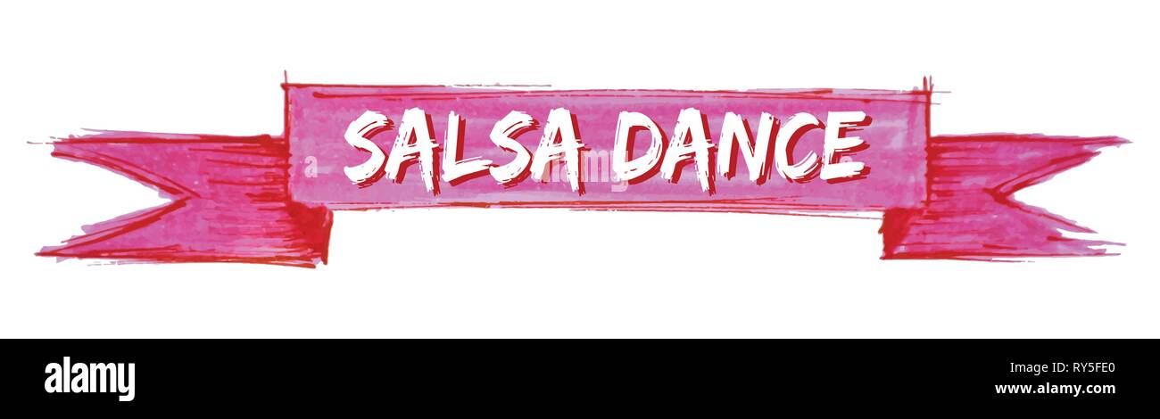 salsa dance hand painted ribbon sign Stock Vector Image & Art - Alamy
