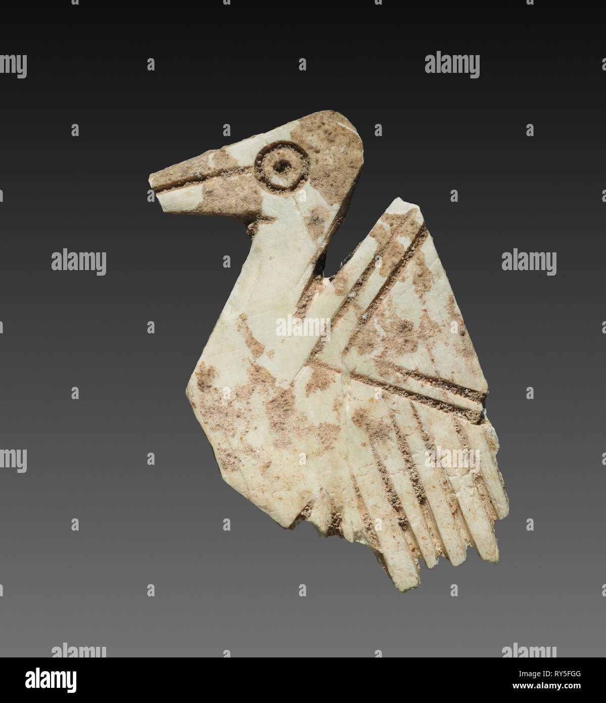 Stylized Bird: Decorative Inlay for a Box, c. 2000 BC. Israel, possibly ...