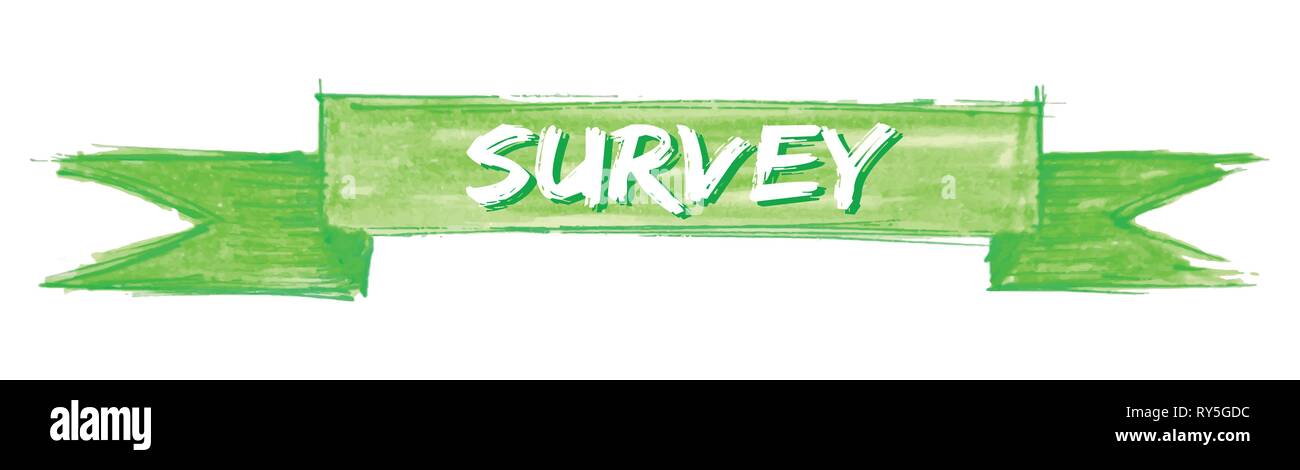 survey hand painted ribbon sign Stock Vector Image & Art - Alamy
