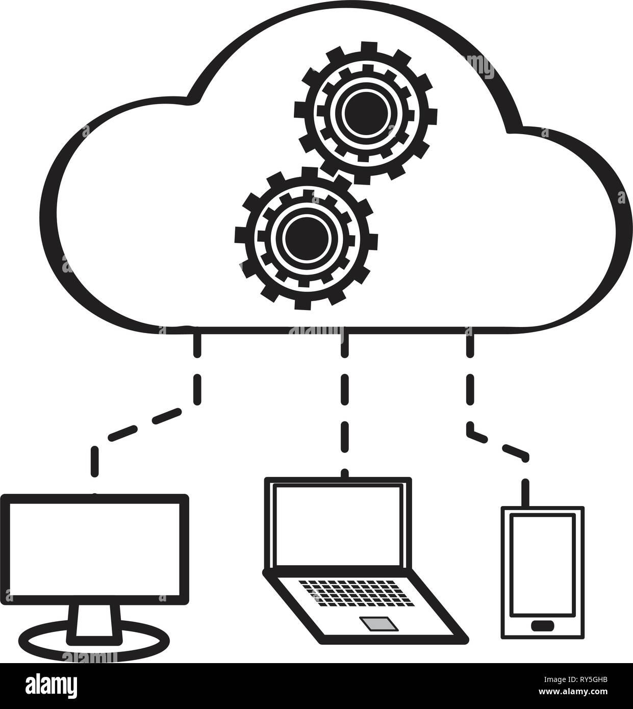 Cloud computing icon Stock Vector Image & Art - Alamy