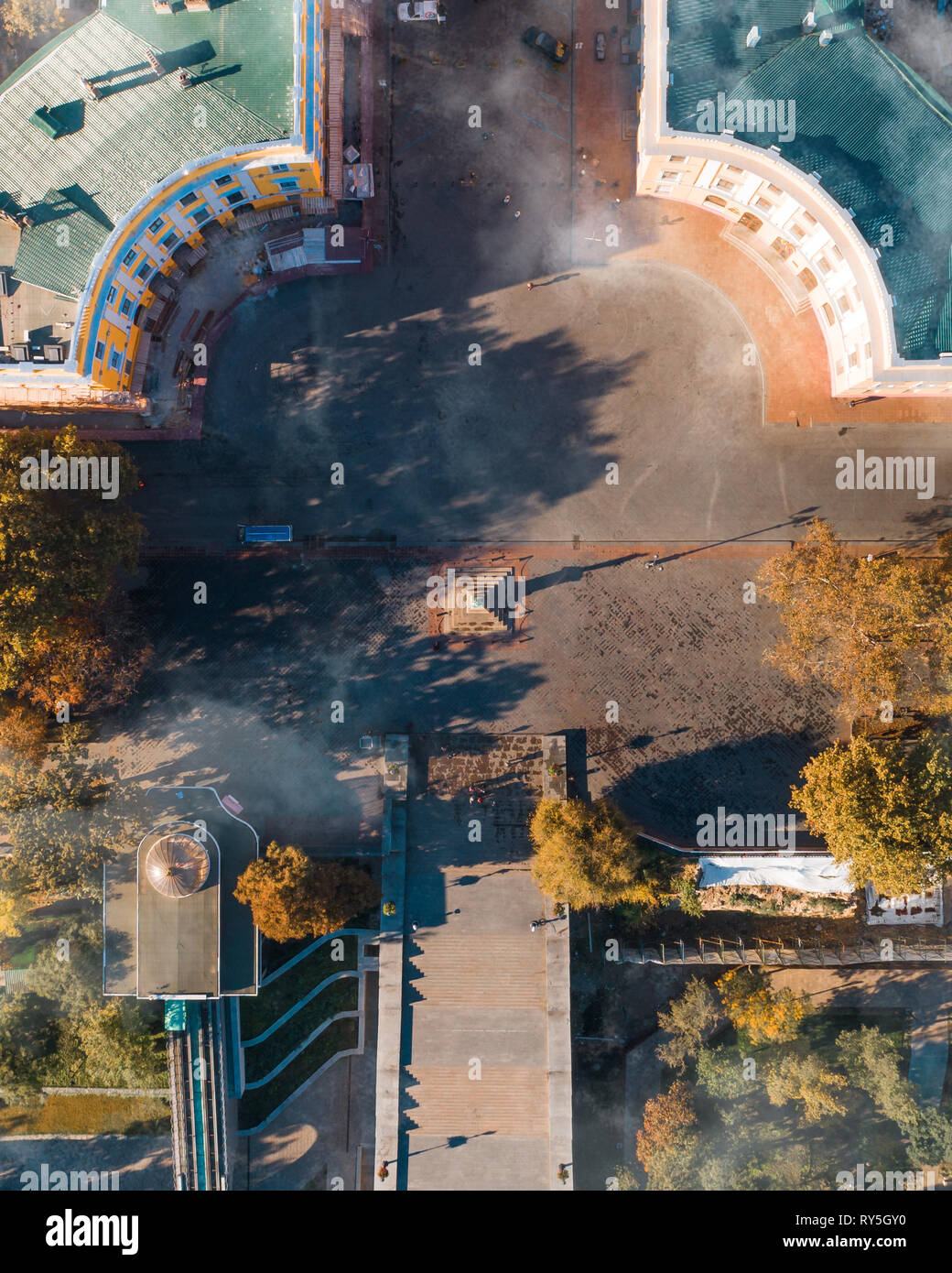 Aerial view of the Potemkin Stairs in Odessa, Ukraine. Top view Stock ...