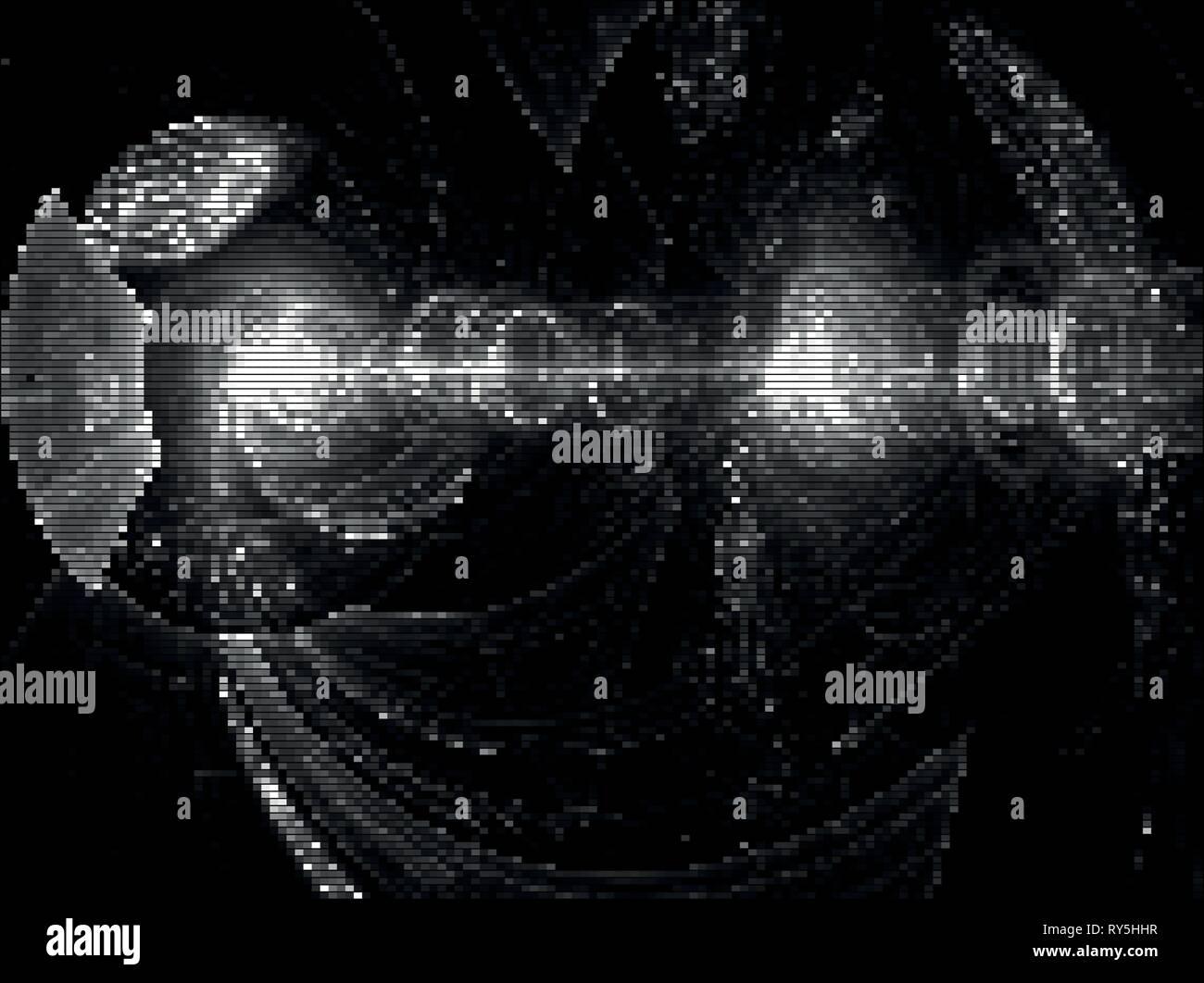 Abstract monochrome tech style background with light effects - vector ...