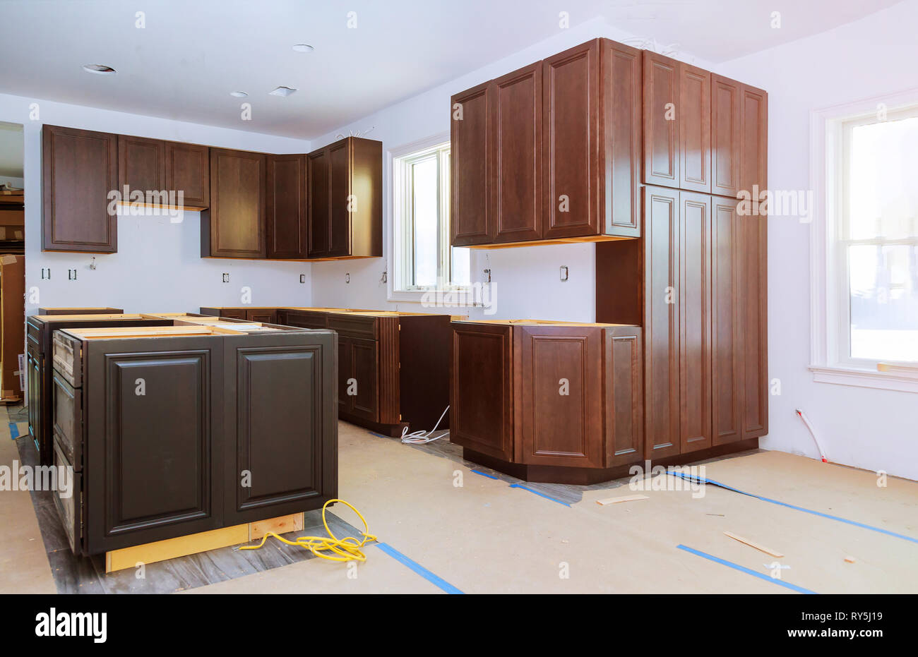 Home Improvement Kitchen Remodel view installed in a new kitchen Stock ...