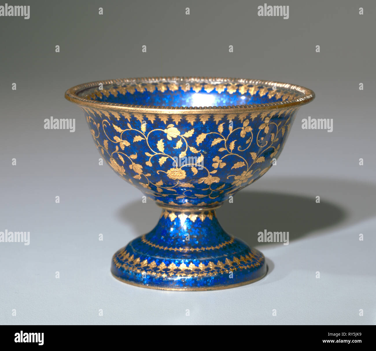 Stem Cup, 1600s-1700s.. India, Jaipur, 17th-18th century. Enamel on ...