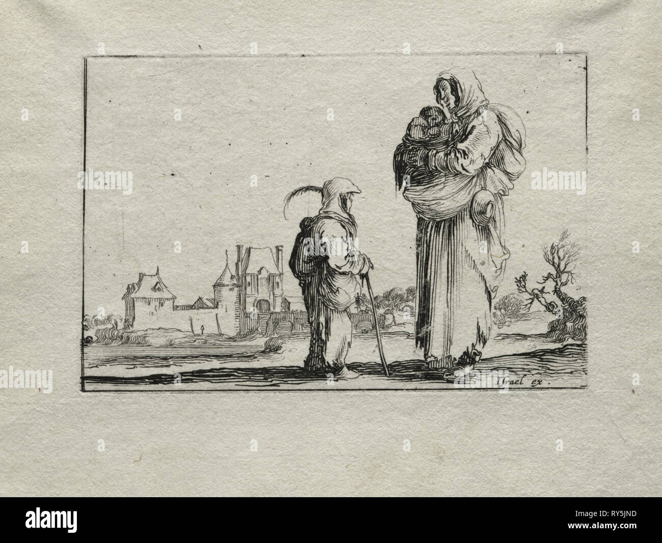 Female Beggar Drawing