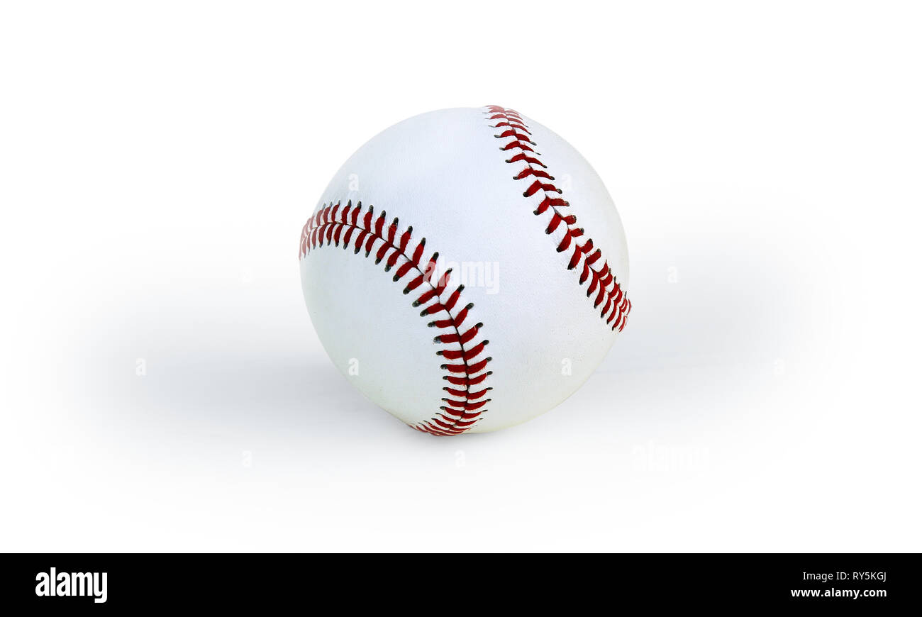 Baseball Isolated on White Background with Shadow Stock Photo - Alamy