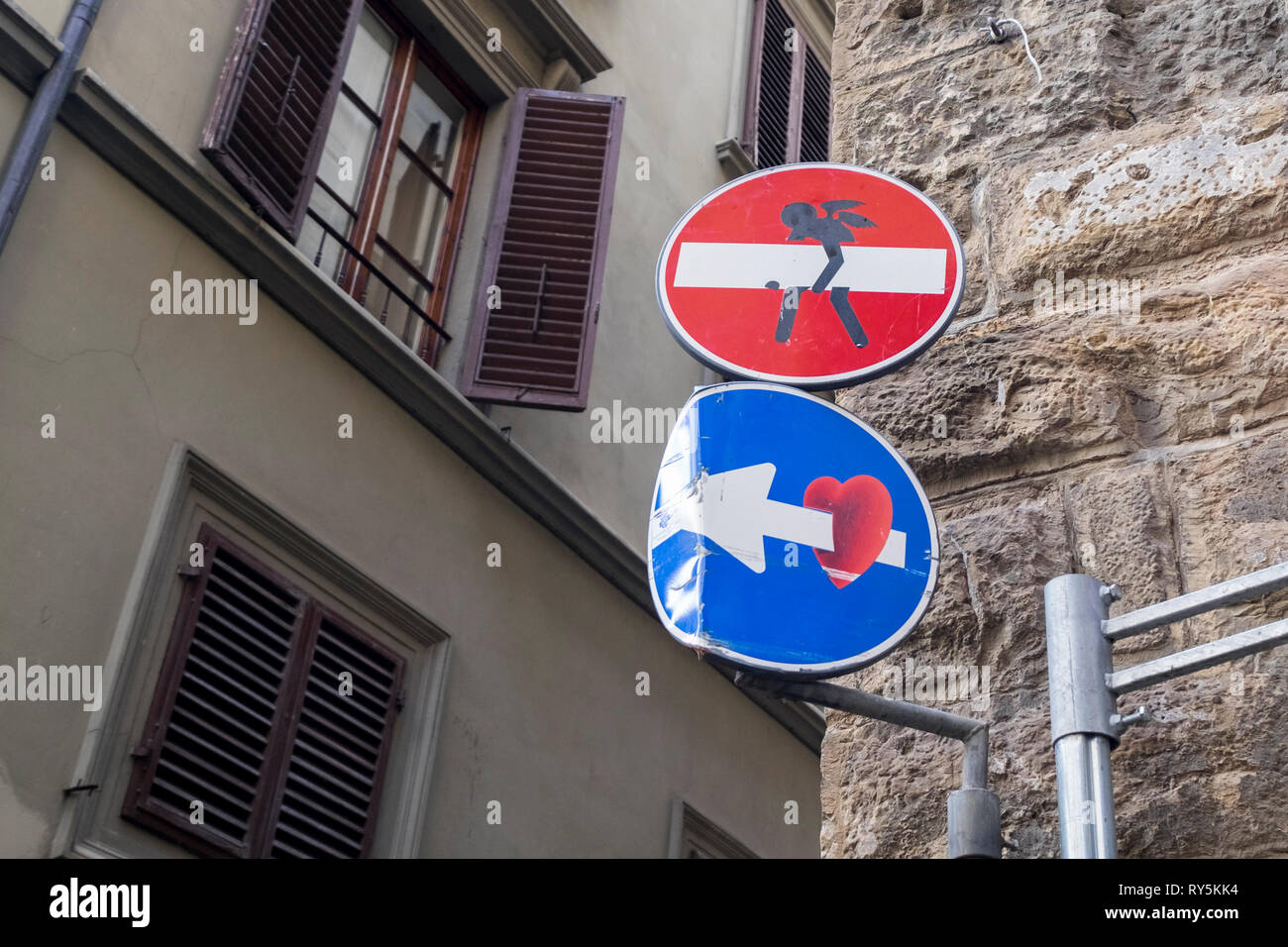 Traffic signs florence hi-res stock photography and images - Alamy
