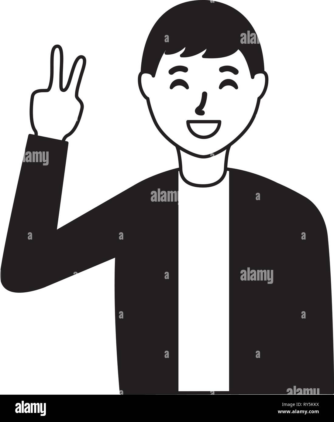 Male hands heart gesture Stock Vector Images - Alamy