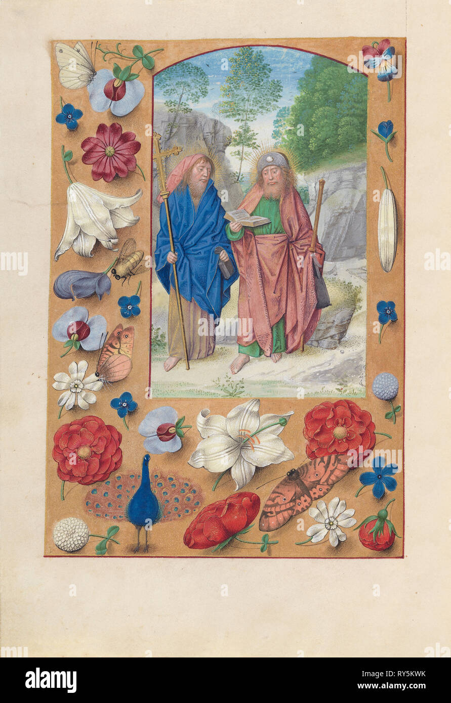 Hours of Queen Isabella the Catholic, Queen of Spain: Fol. 175v, Saints ...