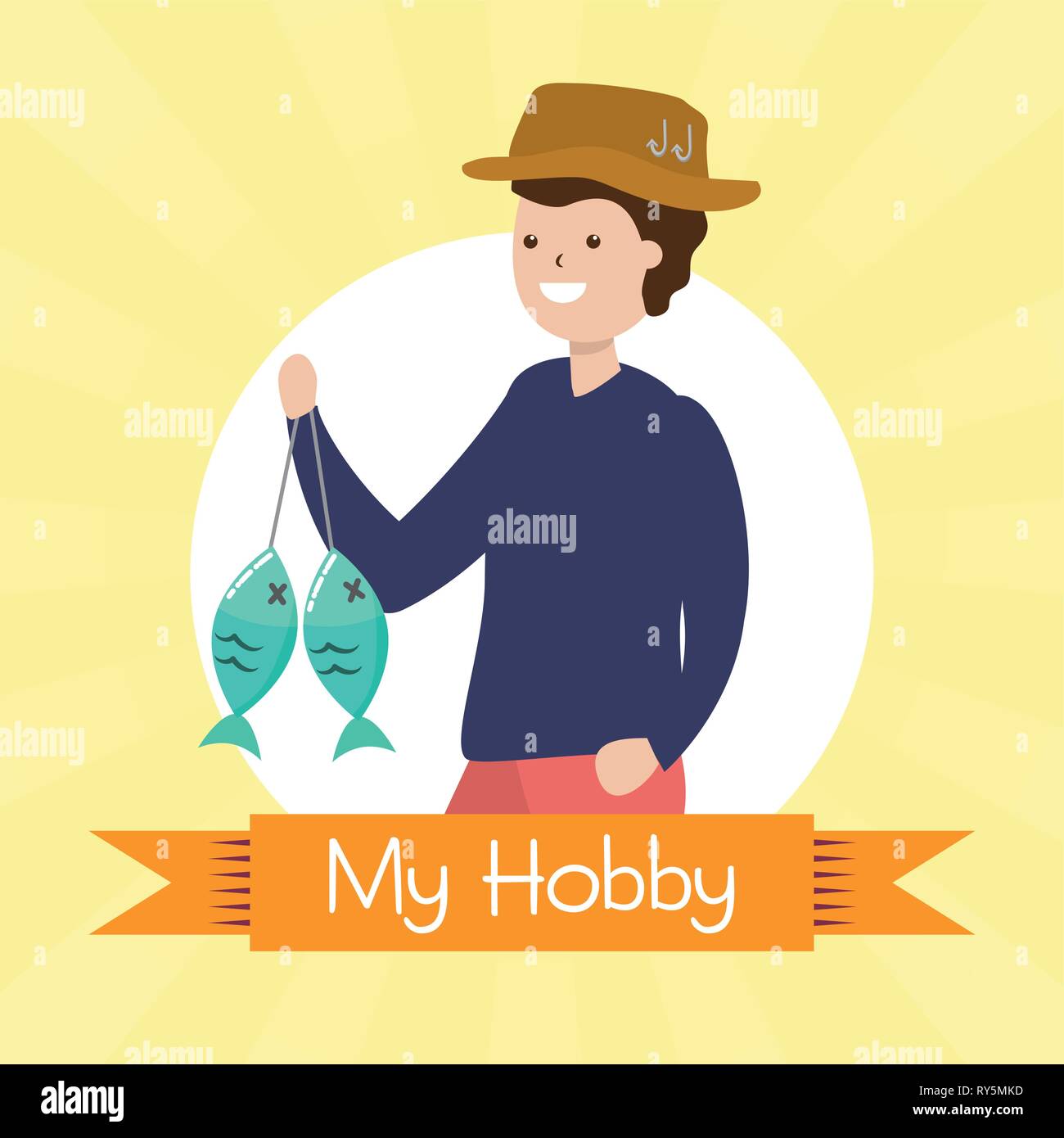 Portrait outdoor hobby Stock Vector Images - Alamy