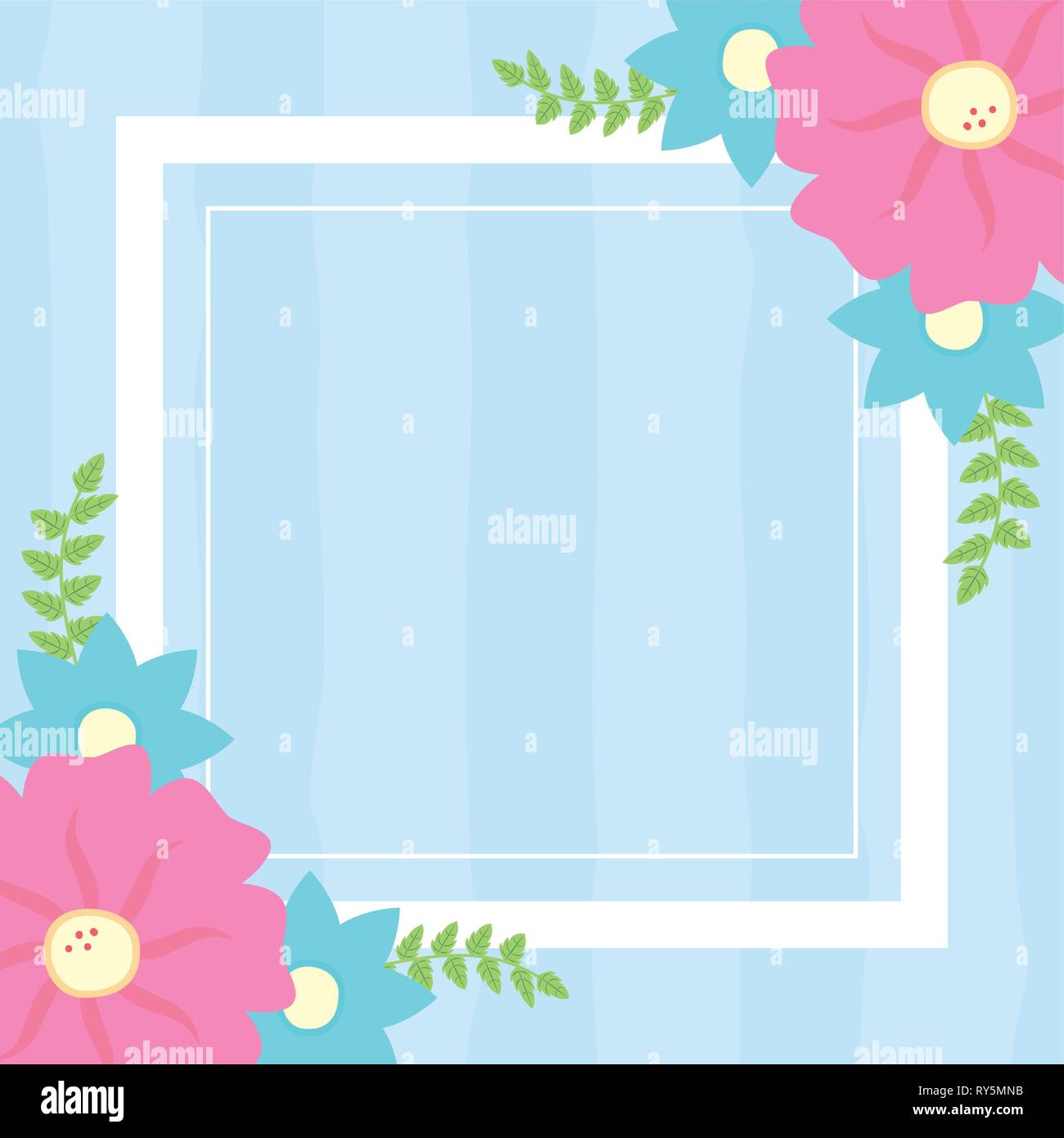 flowers frame decoration banner Stock Vector Image & Art - Alamy
