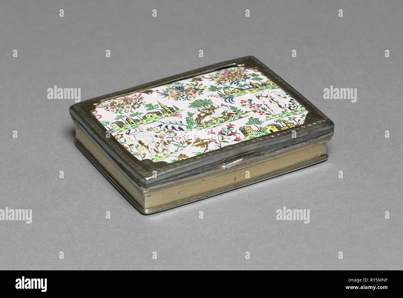 Box with Enamel Plaque Set in Cover, c. 1730. Germany, 18th century ...