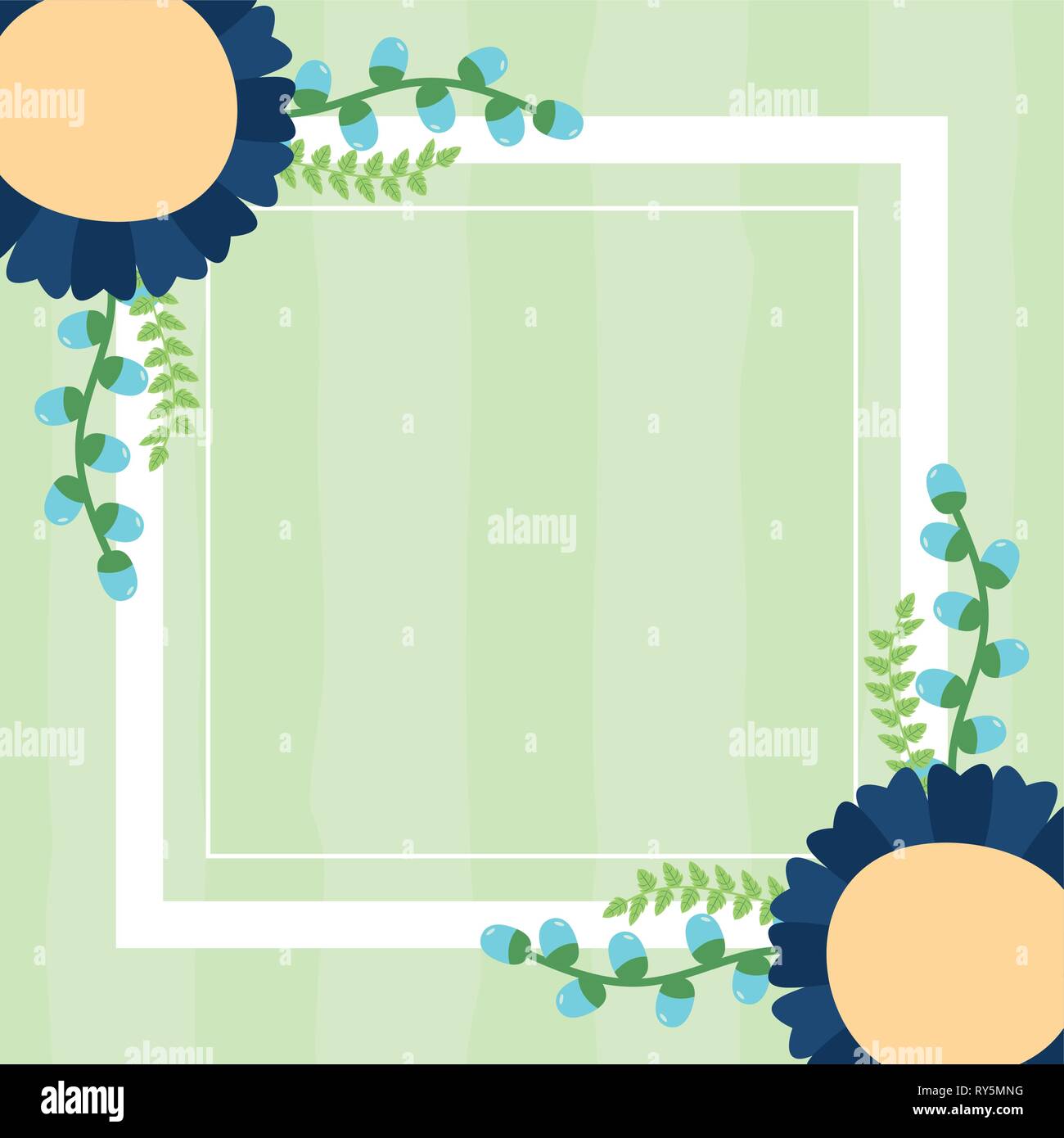 flowers frame decoration banner Stock Vector Image & Art - Alamy