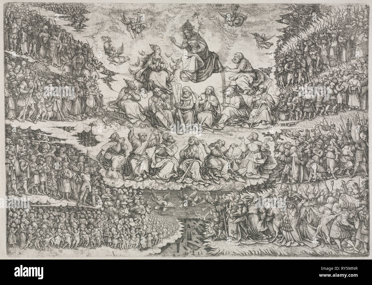 Last Judgment. Daniel I Hopfer (German, c. 1470-1536). Etching Stock ...