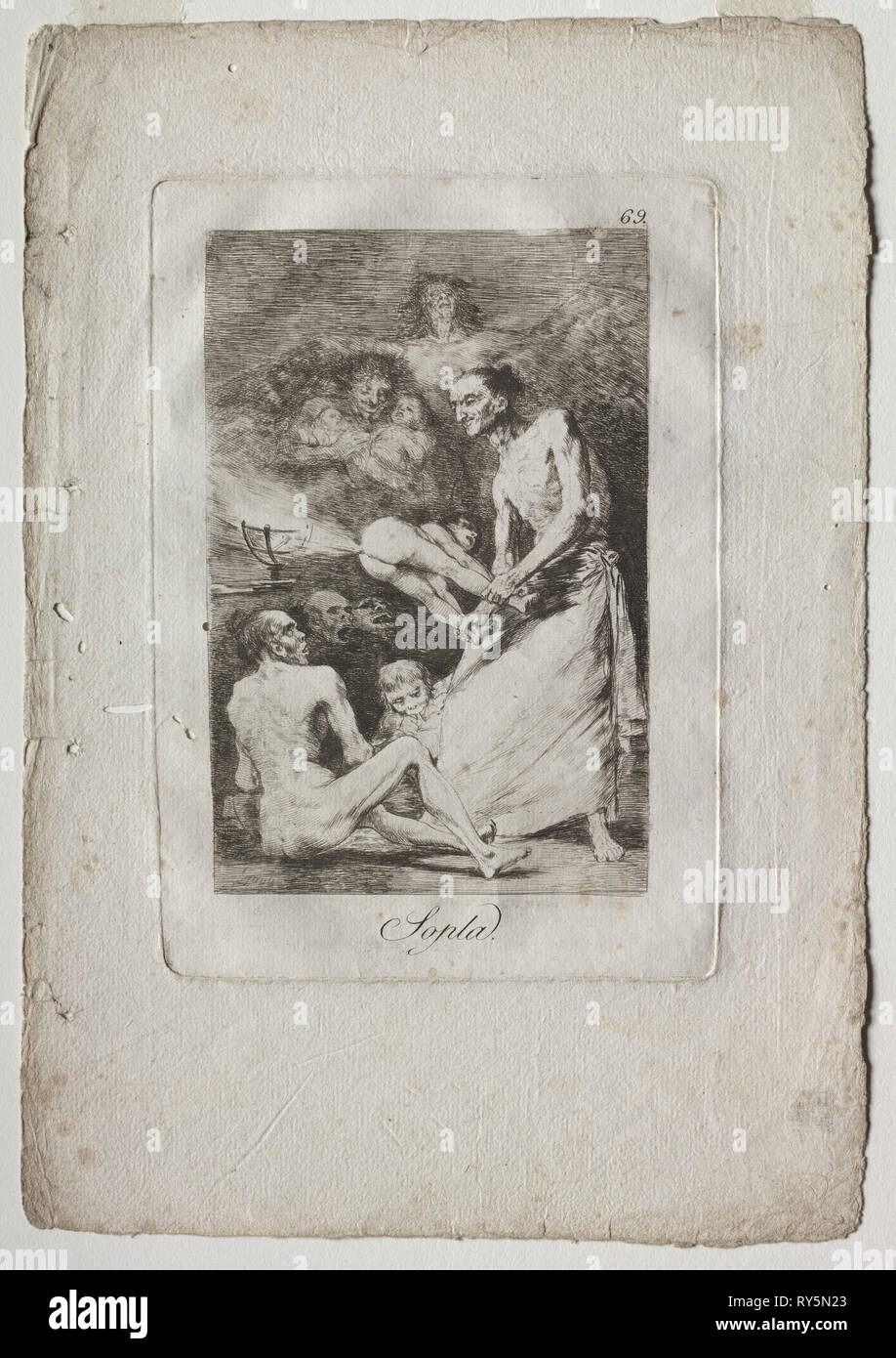 Caprichos: Blow, 1799. Francisco de Goya (Spanish, 1746-1828). Etching ...