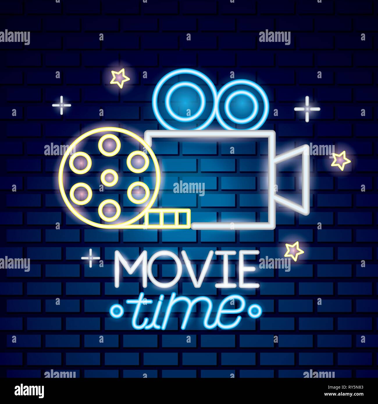 Old time neon Stock Vector Images - Alamy