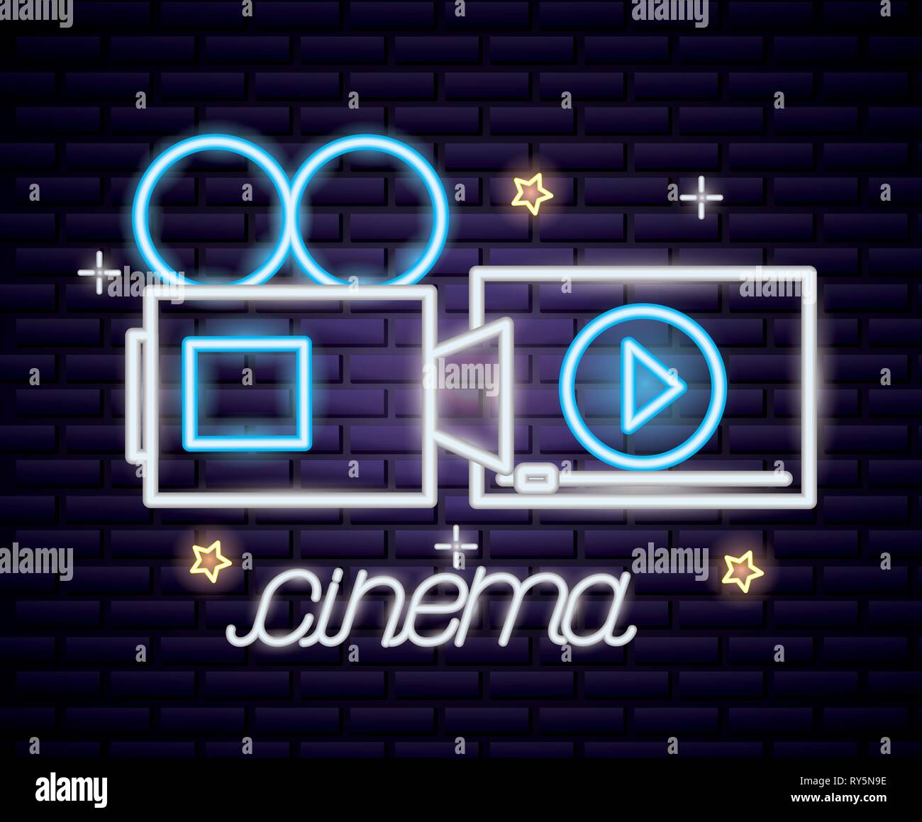 Watch movie night Stock Vector Images - Alamy