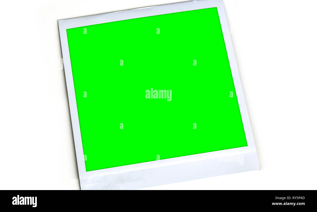 Blank Polaroid Photo Frame Green Stock Photo - Alamy