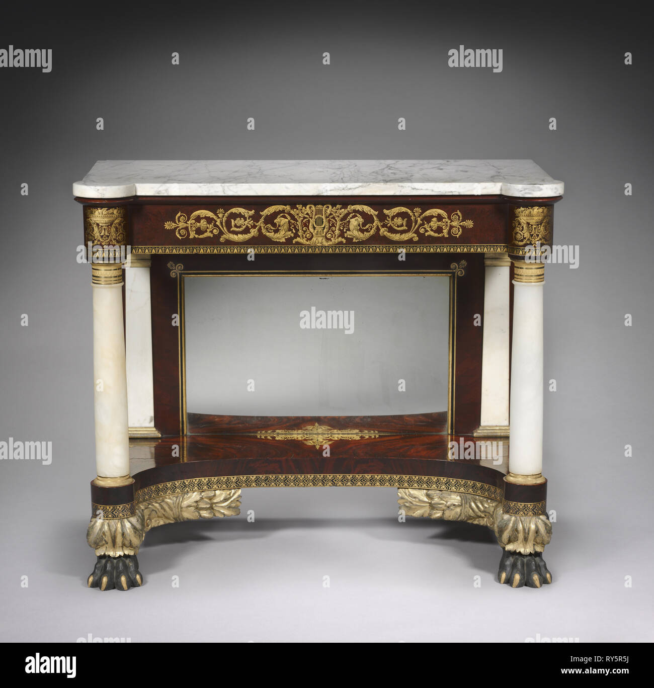 Pier Table, c. 1829-1835. Joseph Meeks and Sons (American). Mahogany ...