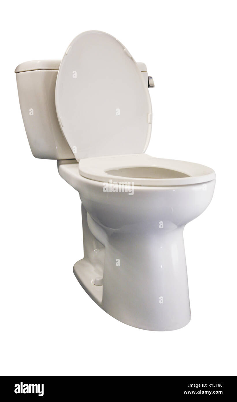 White Toilet Isolated on White Background Stock Photo - Alamy