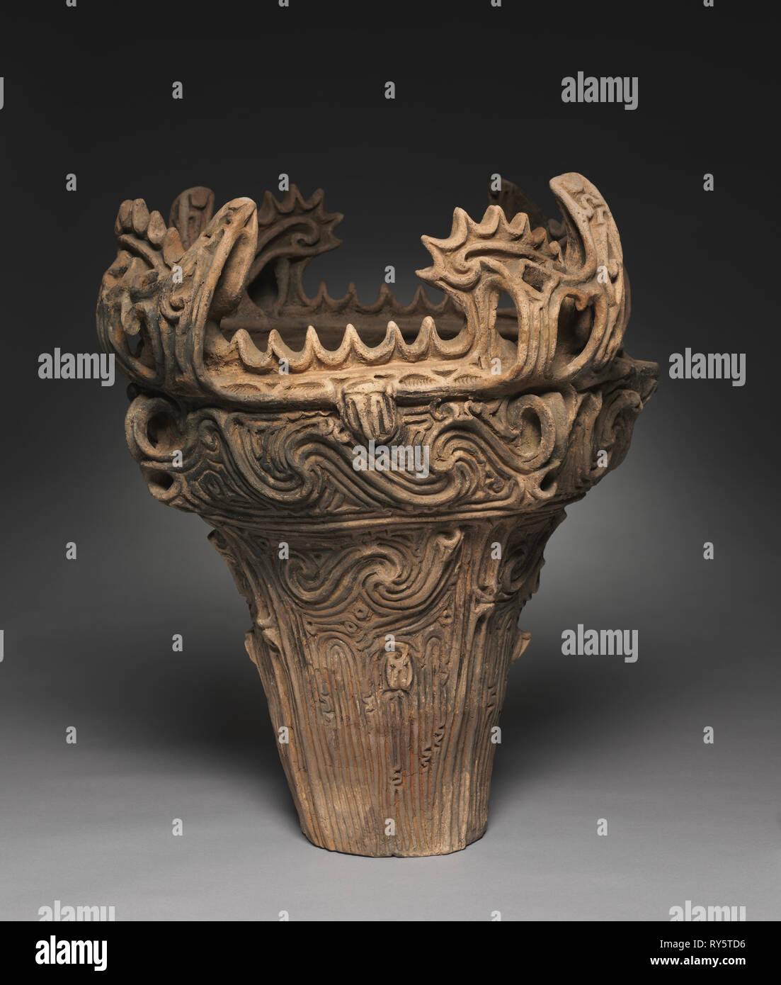Flame-Style Storage Vessel, c. 2500 BC. Japan, Middle Jomon Period (c ...