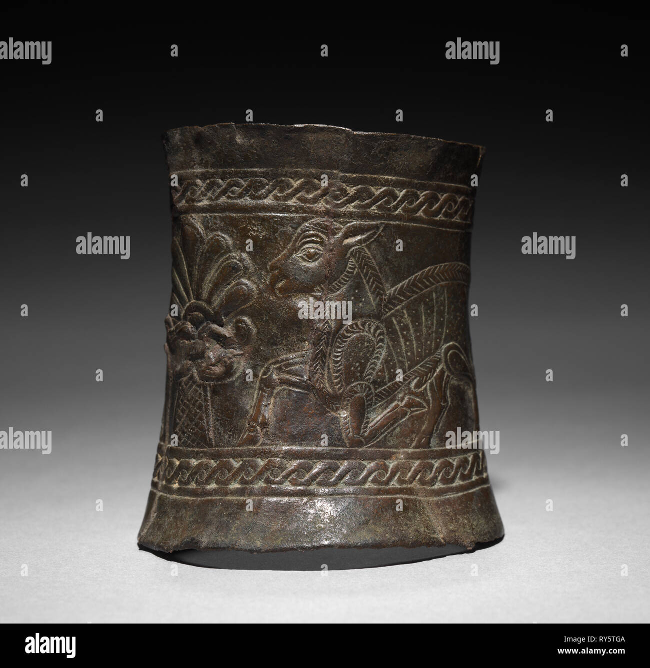 Decorated Cylinder, c. 1000-800 BC. Iran, Mannaean, Ziwiye, 10th-9th ...