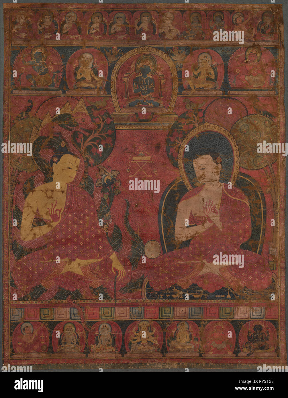 Sakyamuni with a Disciple Thangka, 14th century. Nepal, 14th century ...