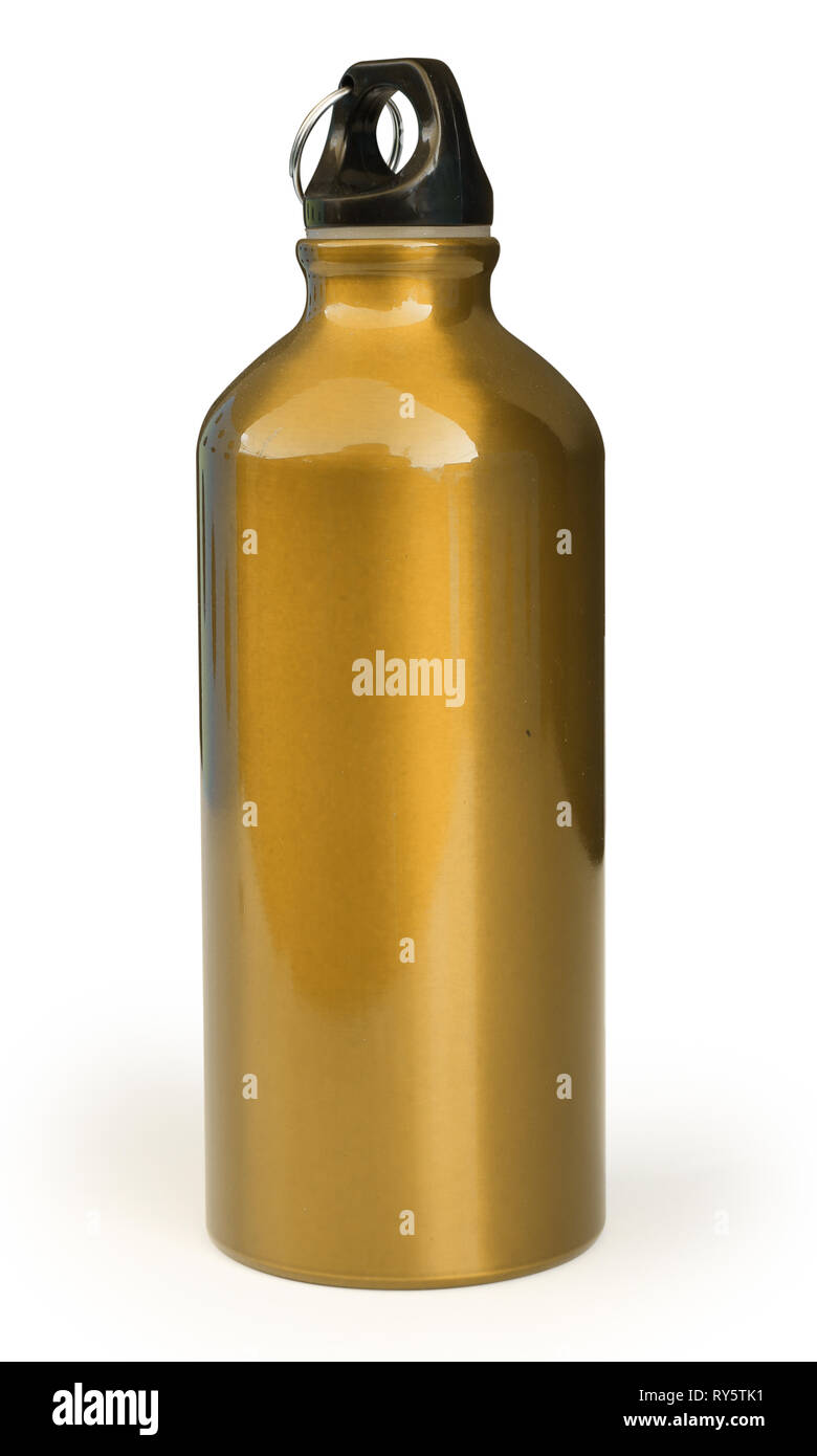 Yellow Water Bottle Isolated on White Stock Photo - Alamy