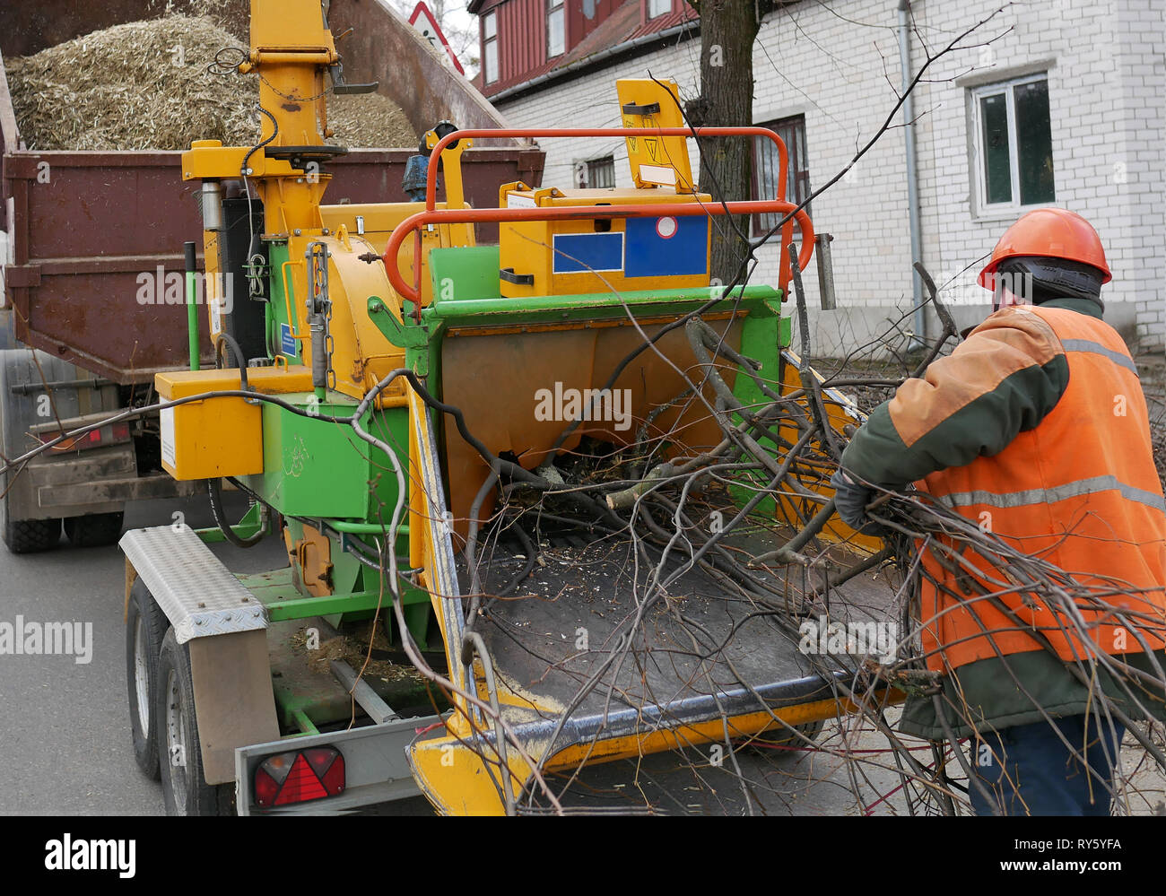 Industrial Wood Chipper Stock Photo - Alamy