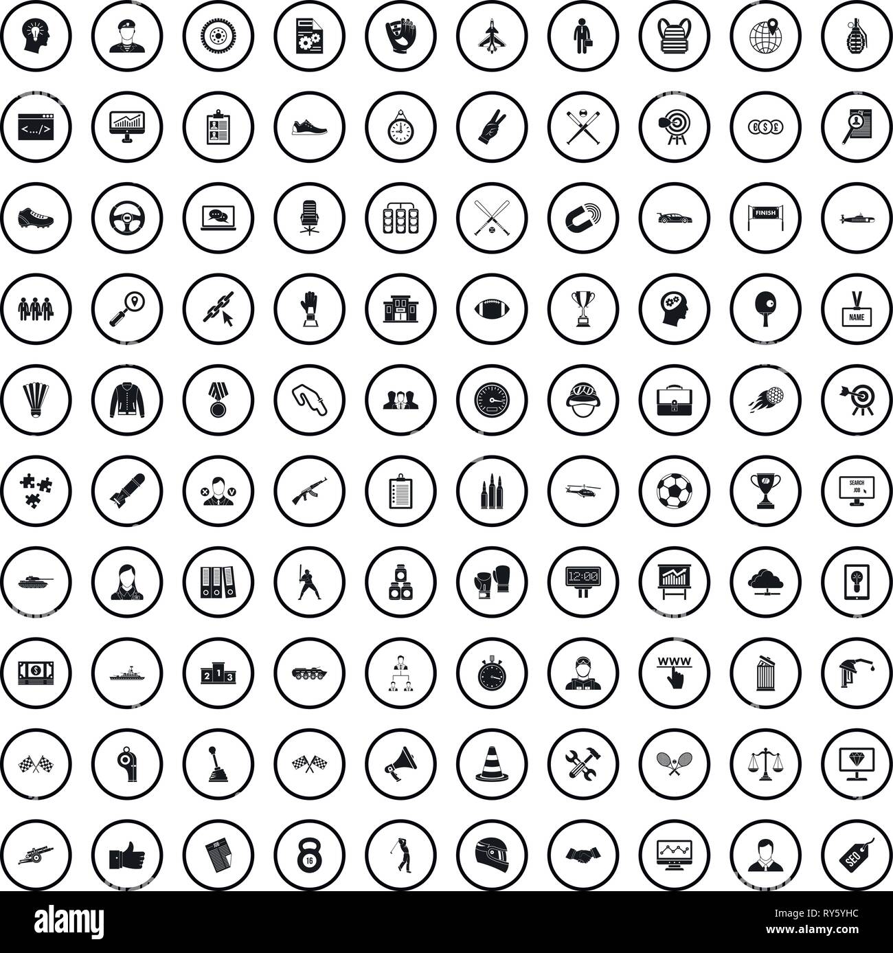 100 victory icons set, simple style Stock Vector Image & Art - Alamy