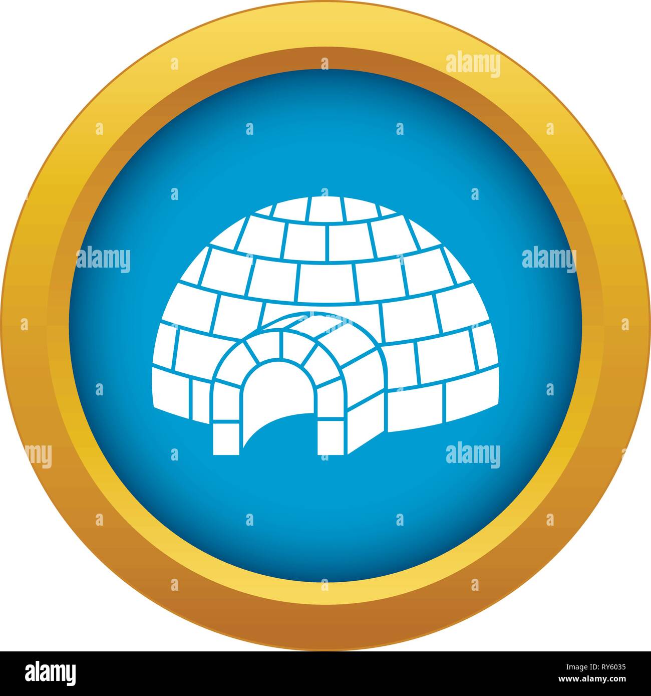 Igloo icon blue vector isolated Stock Vector Image & Art - Alamy