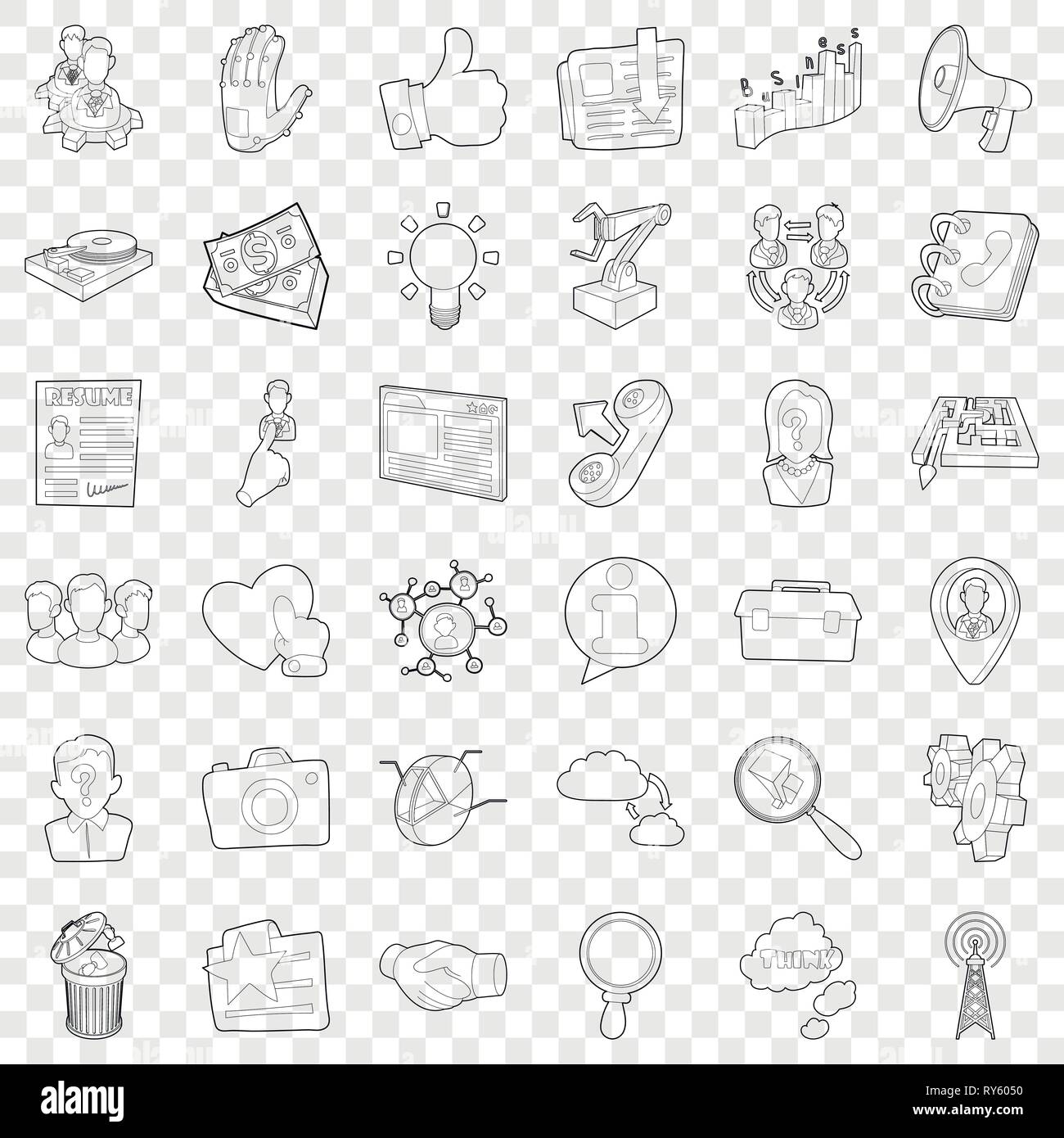 Good business icons set, outline style Stock Vector Image & Art - Alamy