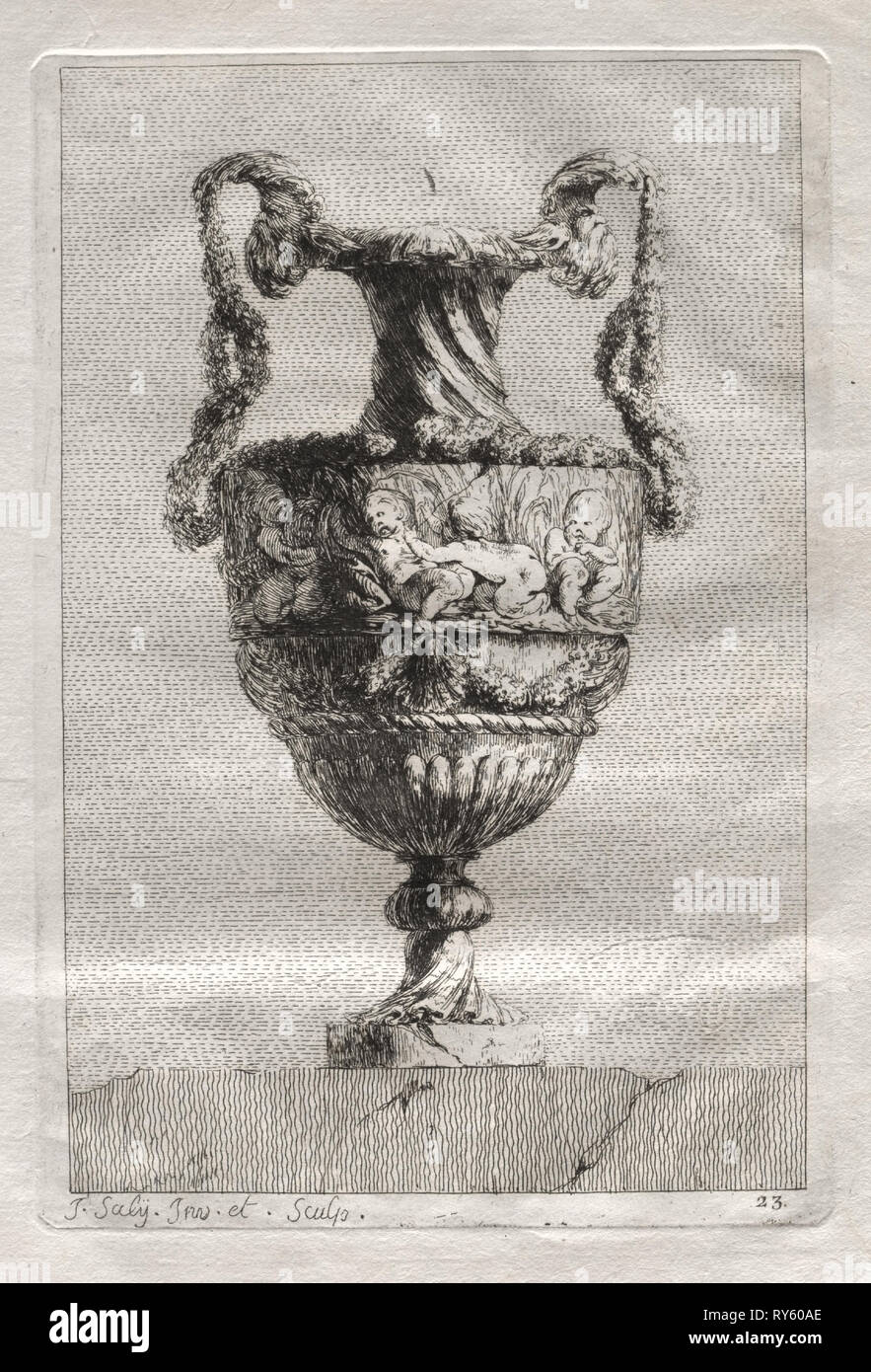 Suite of Vases: Plate 23, 1746. Jacques François Saly (French, 1717 ...