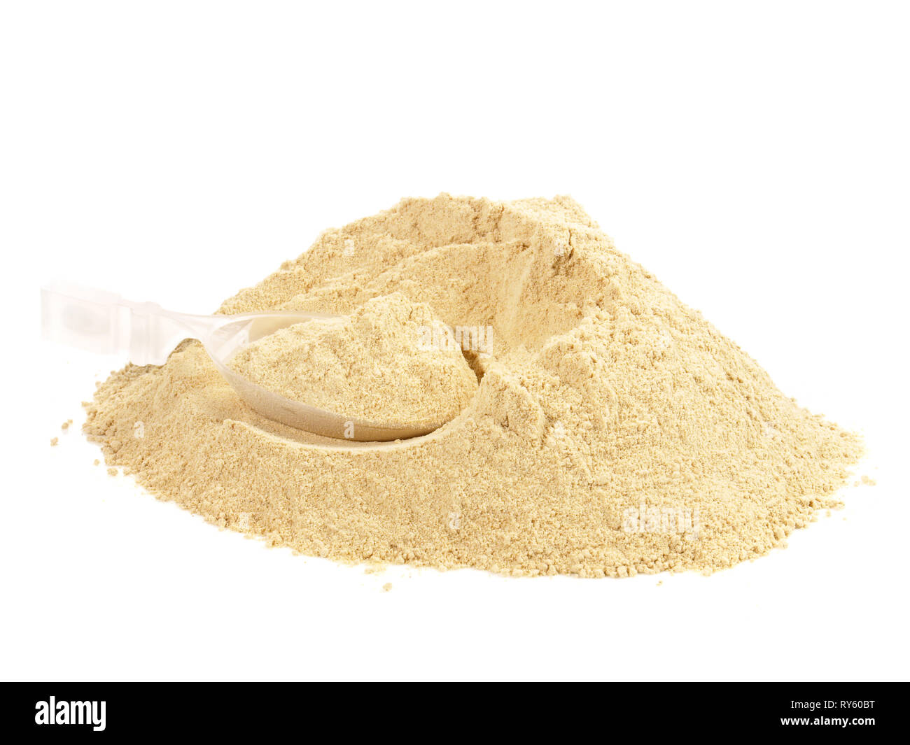 Maca Powder on white Background Stock Photo - Alamy