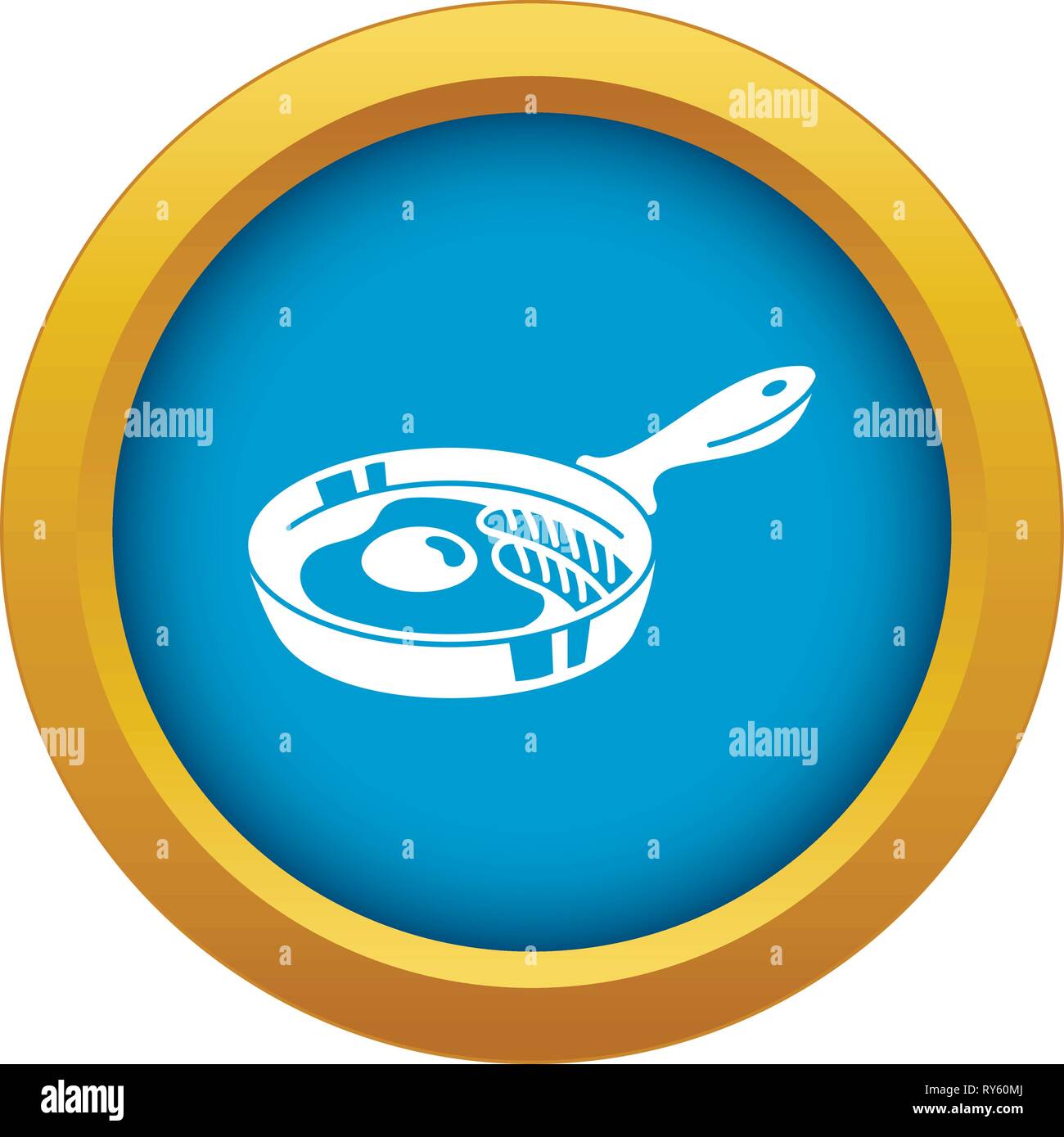 Egg griddle icon blue vector isolated Stock Vector Image & Art - Alamy