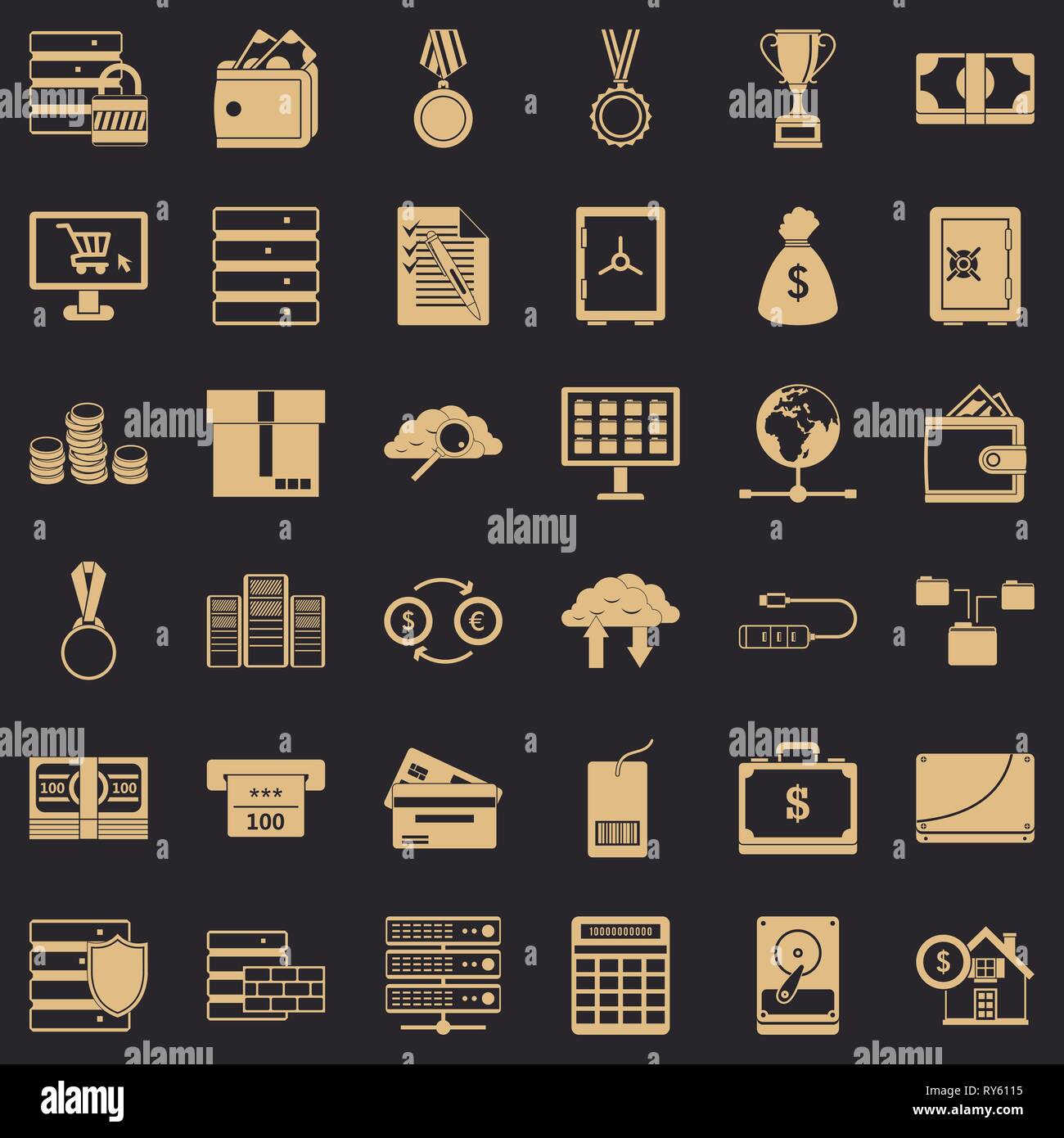 Business plan icons set, simple style Stock Vector Image & Art - Alamy