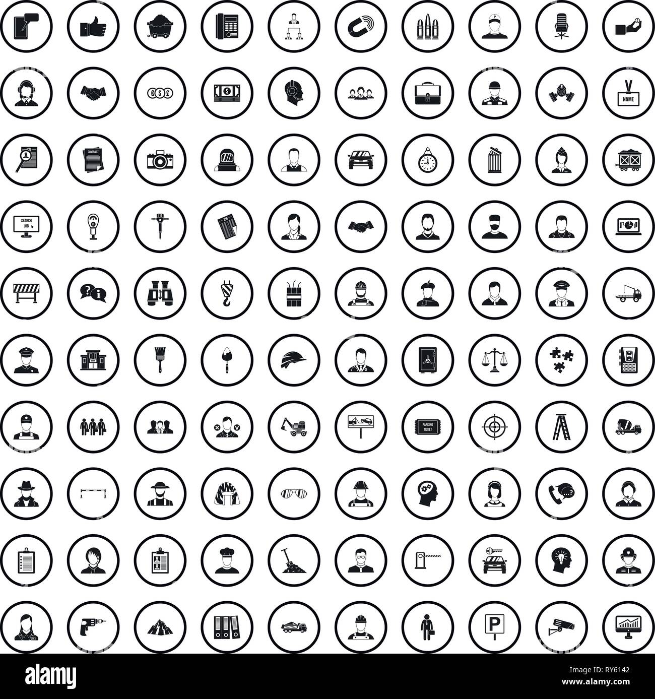 100 wage earner icons set, simple style Stock Vector Image & Art - Alamy