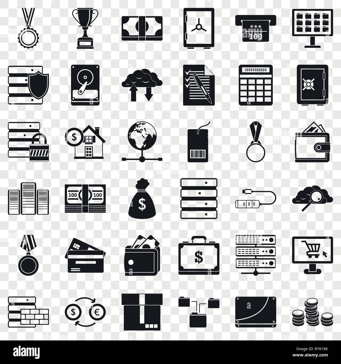 Business plan icons set, simple style Stock Vector Image & Art - Alamy